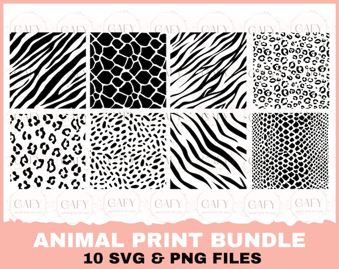 Animal Print SVG Bundle, Seamless Pattern (digital Download) - Etsy Canada