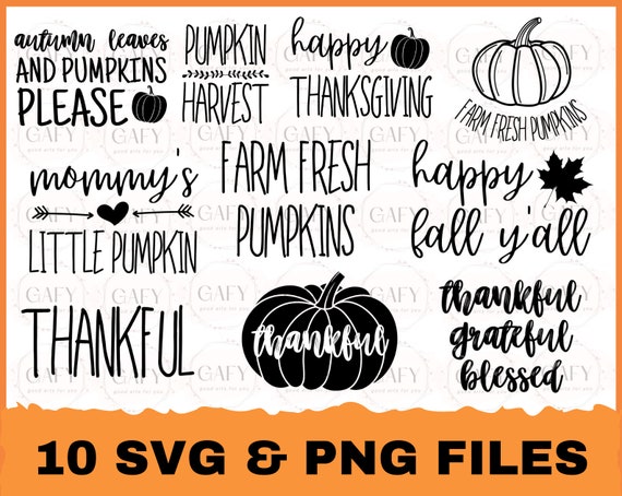 Fall Svg Fall Svg Bundle Hand Lettered Autumn Svg Thanksgiving | Etsy