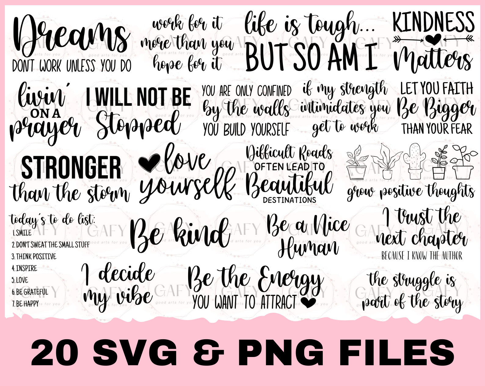 Scrapbooking Motivational SVG Bundle Positive sayings SVG Babe svg ...