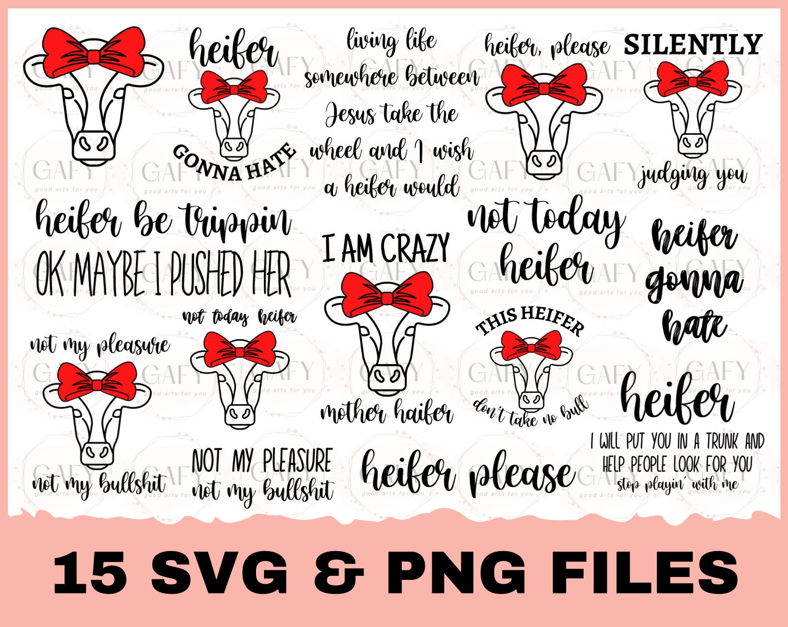 Heifer SVG Bundle Cow Svg Heifer Svg Cut File Cricut Bandana | Etsy