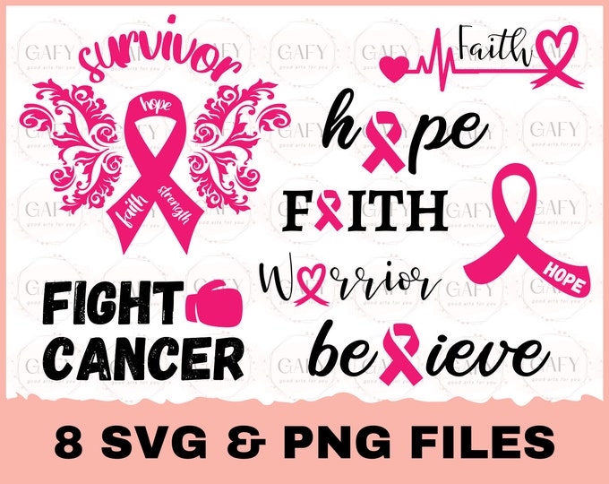 Breast Cancer Svg, Christian Svg, Religious Svg, Fight for a Cure Svg ...