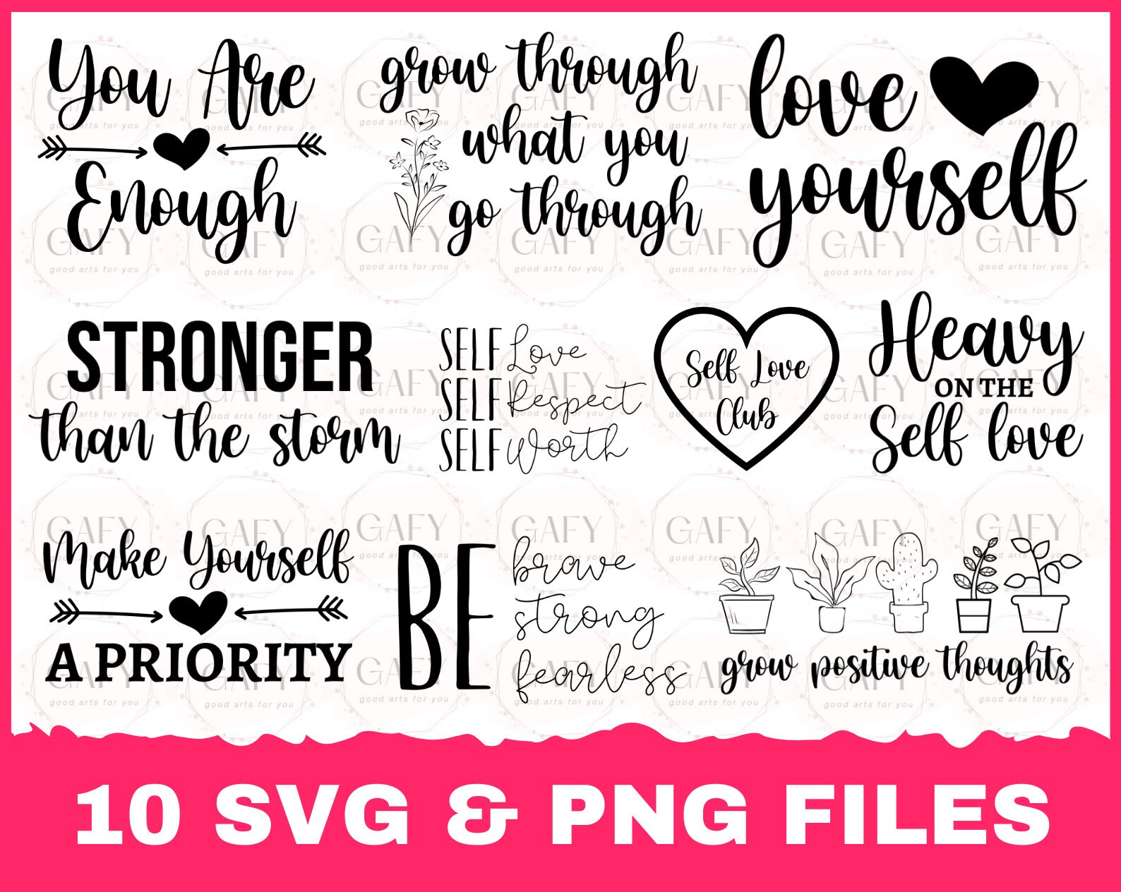Inspirational Quotes Svg Bundle Inspirational Svg | Etsy UK