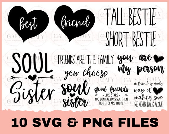 Friendship Svg Bundle Best Friend Svg Bundle Friendship | Etsy