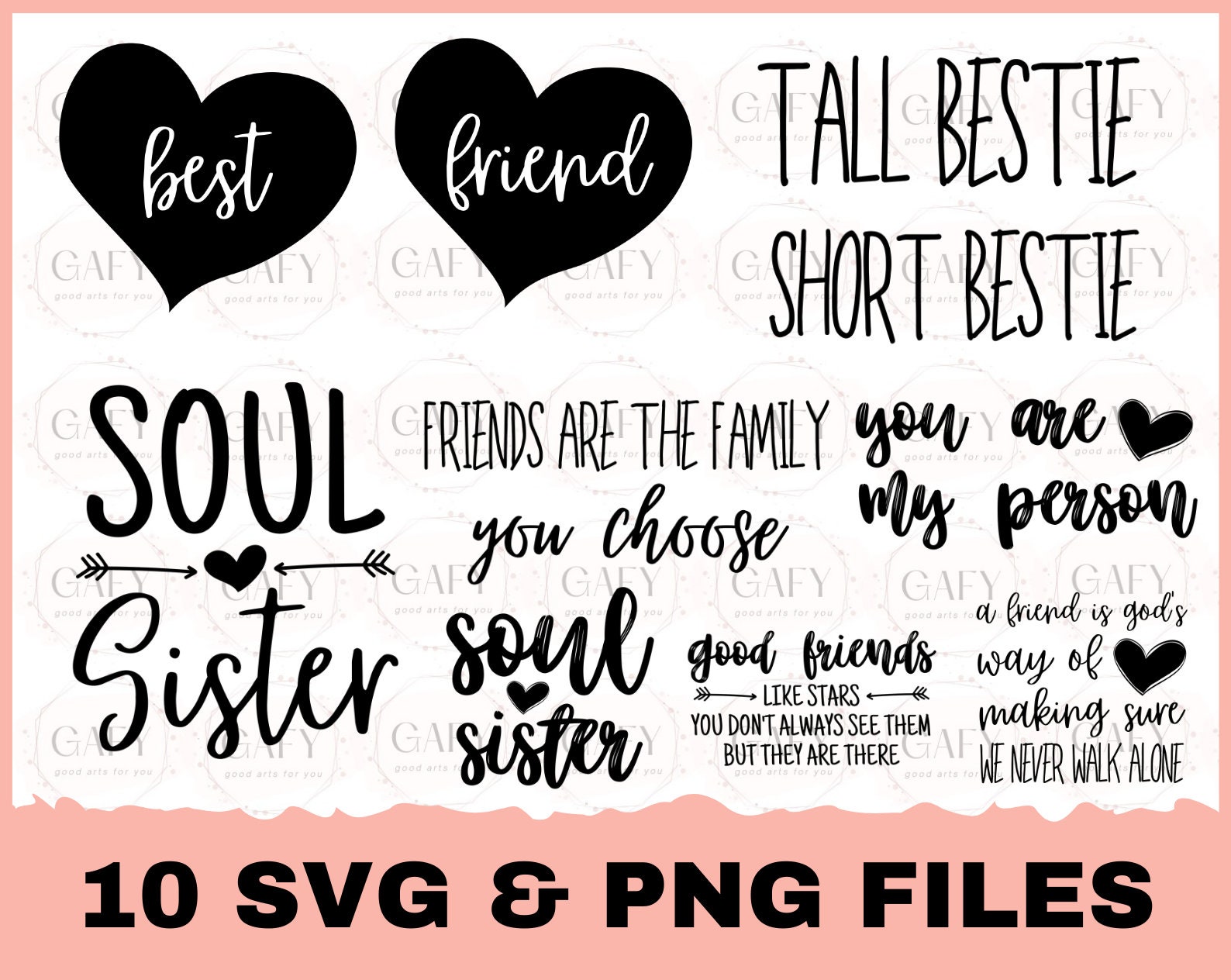 Friendship Svg Bundle Best Friend Svg Bundle Friendship - Etsy