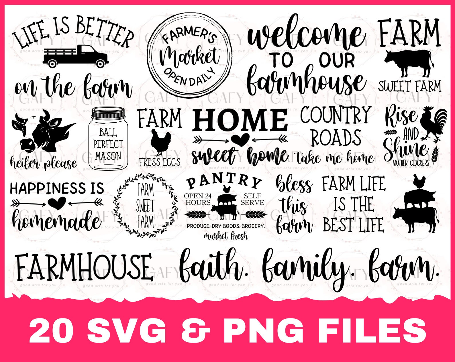 Farm Svg Bundle Farmhouse Svg Bundle Farm Life Svg Farm Svg | Etsy UK