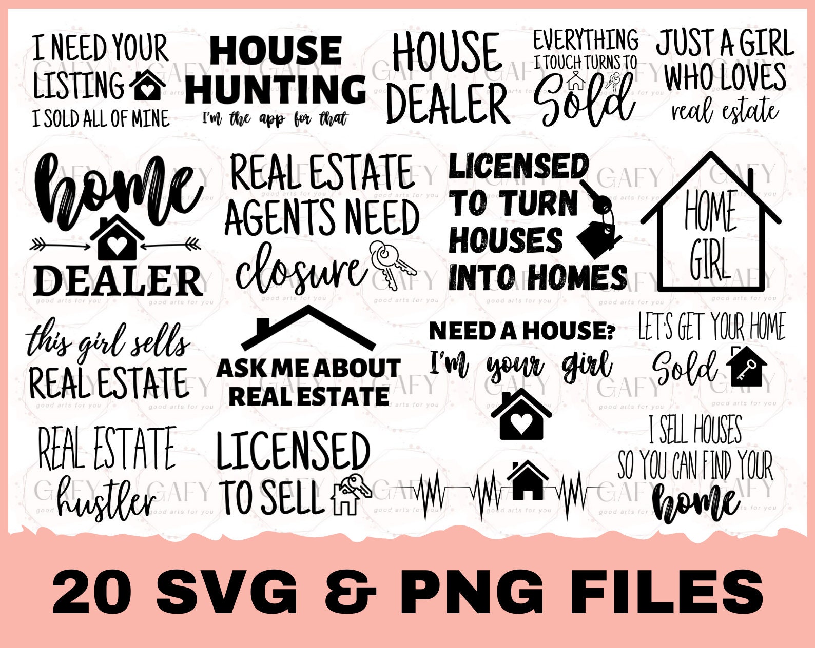 Real Estate Agent SVG Bundle SVG Cut File Bundle Realtor - Etsy