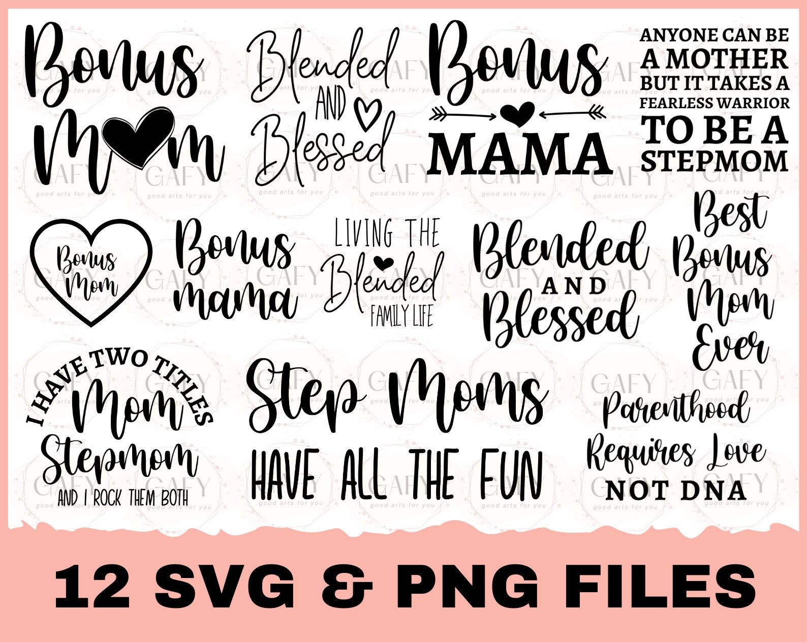 Step Mom SVG File Bundle Blended Family Mom Svg Png Clip Art - Etsy UK