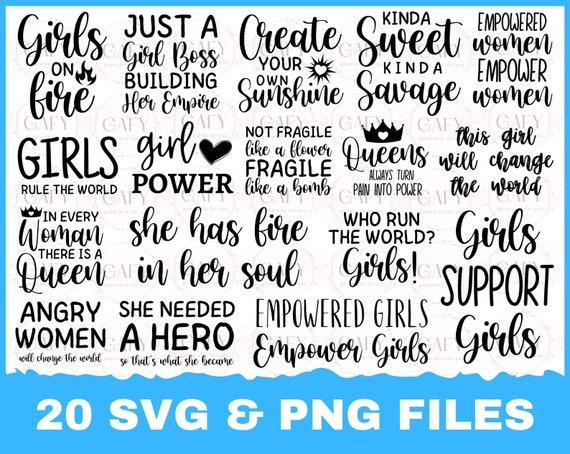 Clip Art & Image Files Paper, Party & Kids girl power svg Digital ...