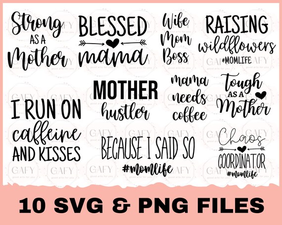 Mom Svg Bundle Mom Life Svg Bundle Sassy Mom Svg Mama Svg | Etsy