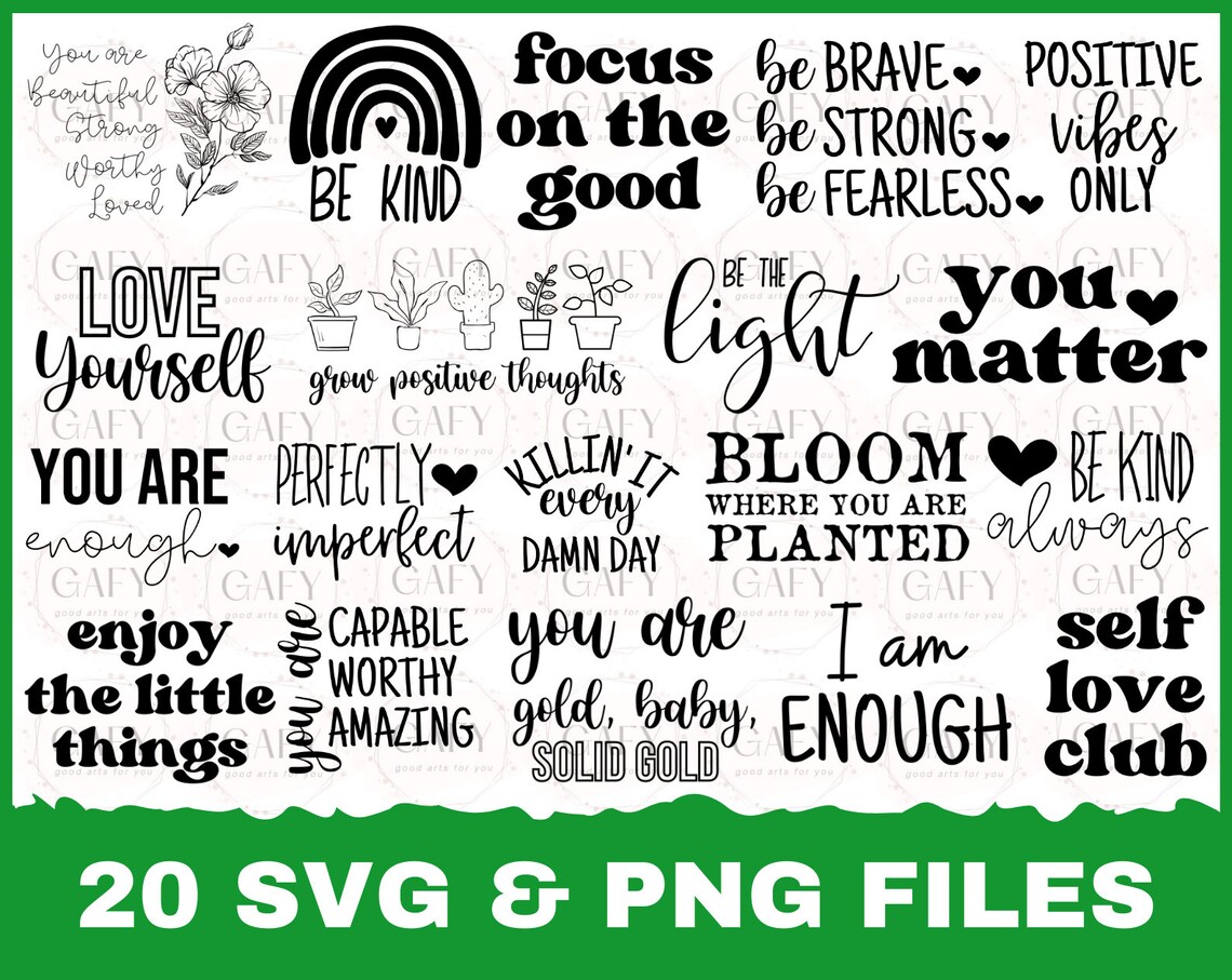 Inspirational Quotes Svg Bundle, Inspirational Svg, Motivational Quotes ...