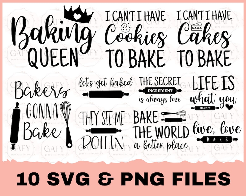 Baking SVG Bundle Baking Saying Svg Baking Queen SVG Cut - Etsy