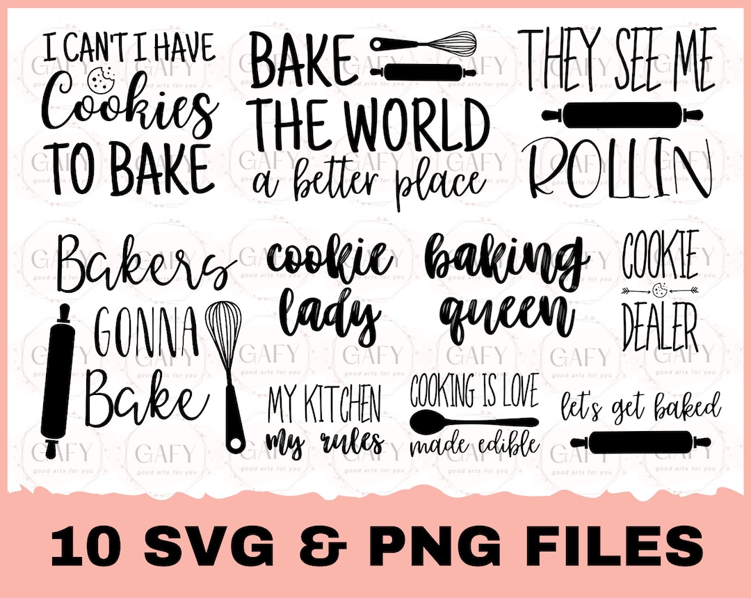 Baking SVG Bundle, Kitchen Saying, Kitchen Quote, Apron Svg, Kitchen ...