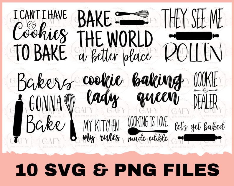 Baking SVG Bundle Kitchen Saying Kitchen Quote Apron Svg - Etsy