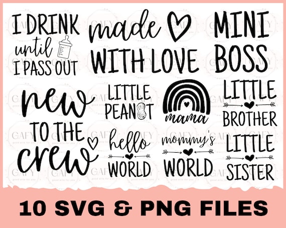 Baby SVG Bundle Baby Bodysuit SVG Newborn SVG Bundle Baby - Etsy