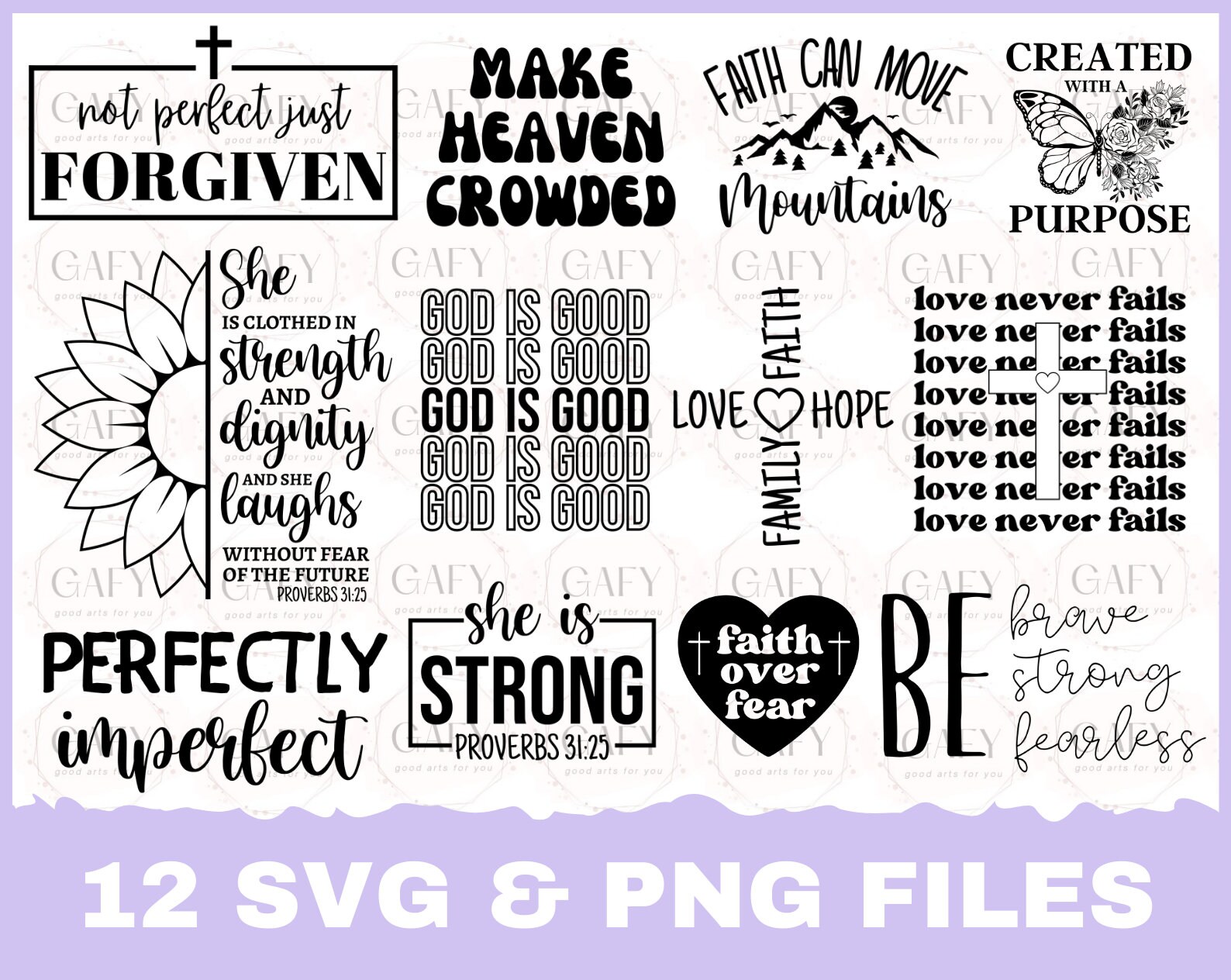 Christian Quotes Bundle SVG Faith Bundle SVG Scripture - Etsy