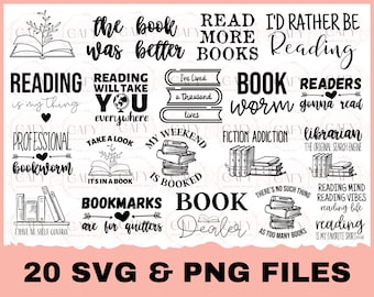Book Lover Svg | Etsy