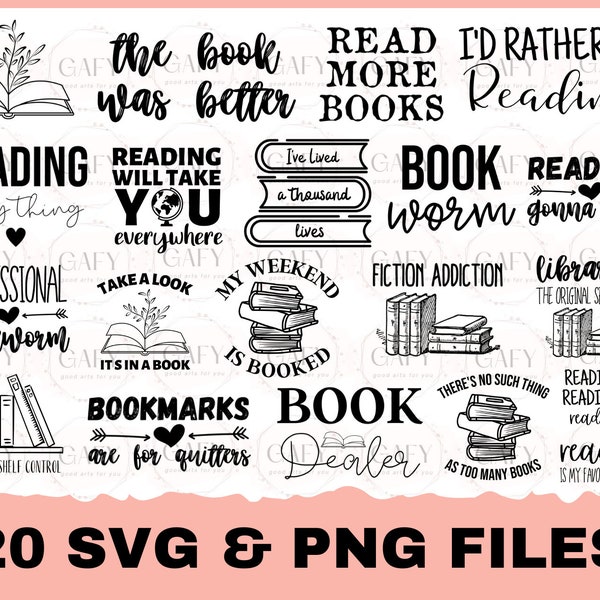 Reading Svg - Etsy