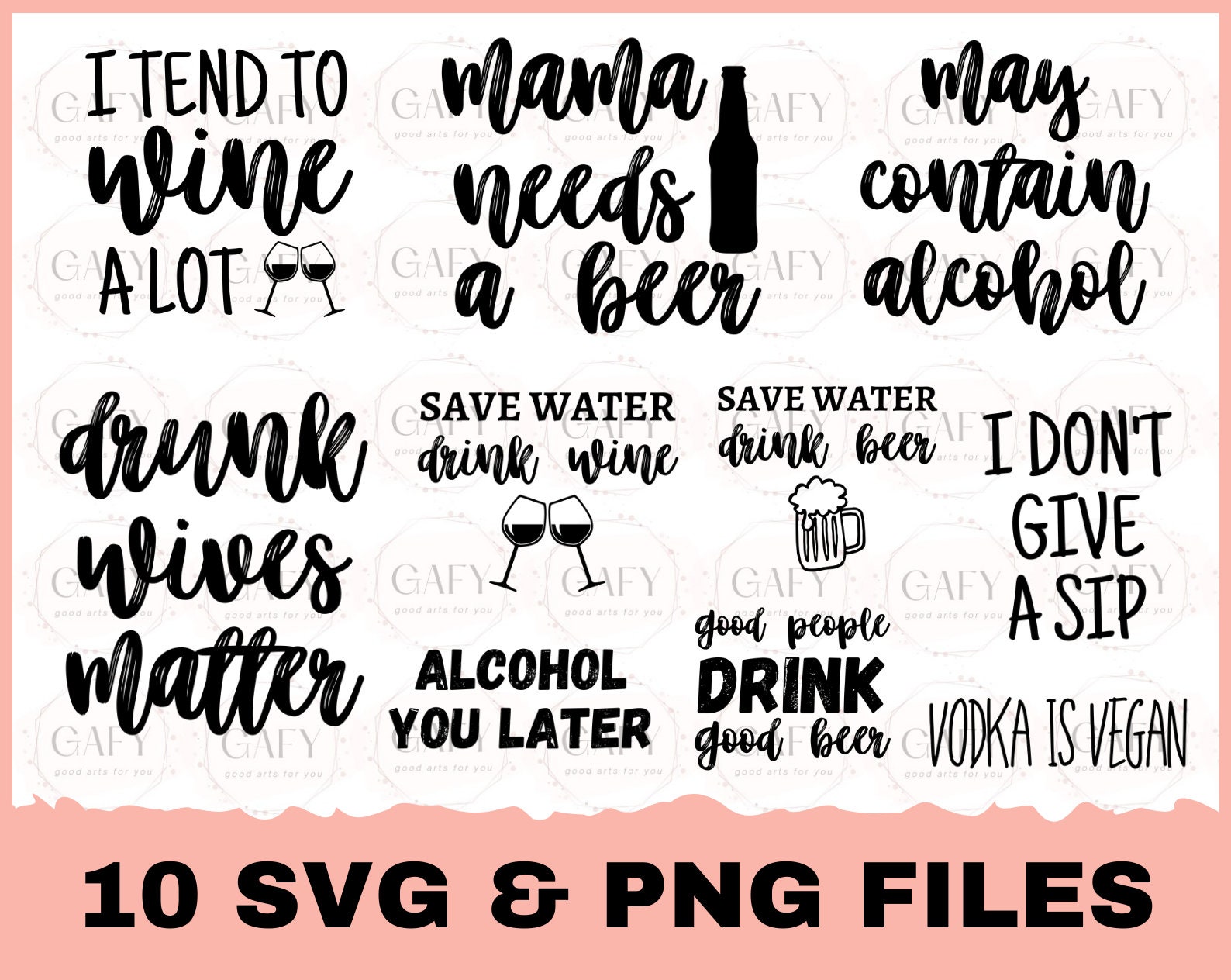 Alcohol Quotes Svg Bundle Wine Svg Beer Svg Funny Alcohol | Etsy