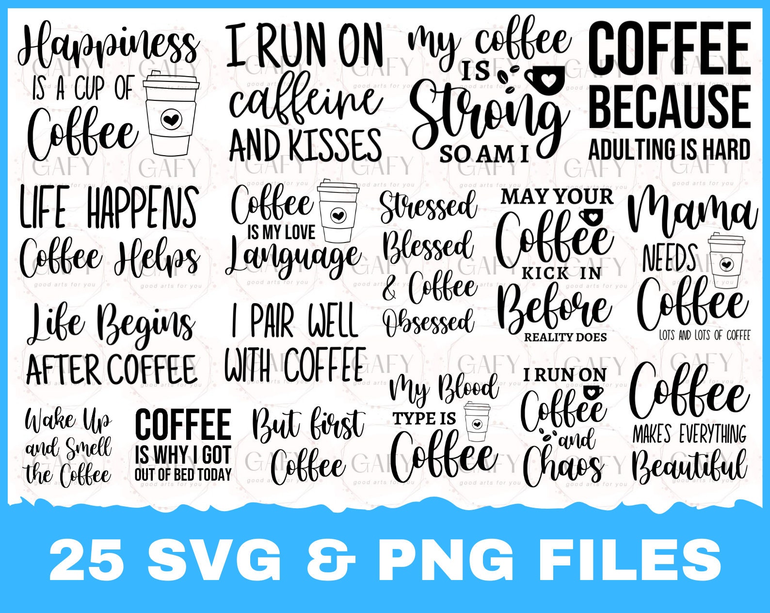 25 Coffee Quotes Svg Bundle Coffee Mug Design Svg but First - Etsy