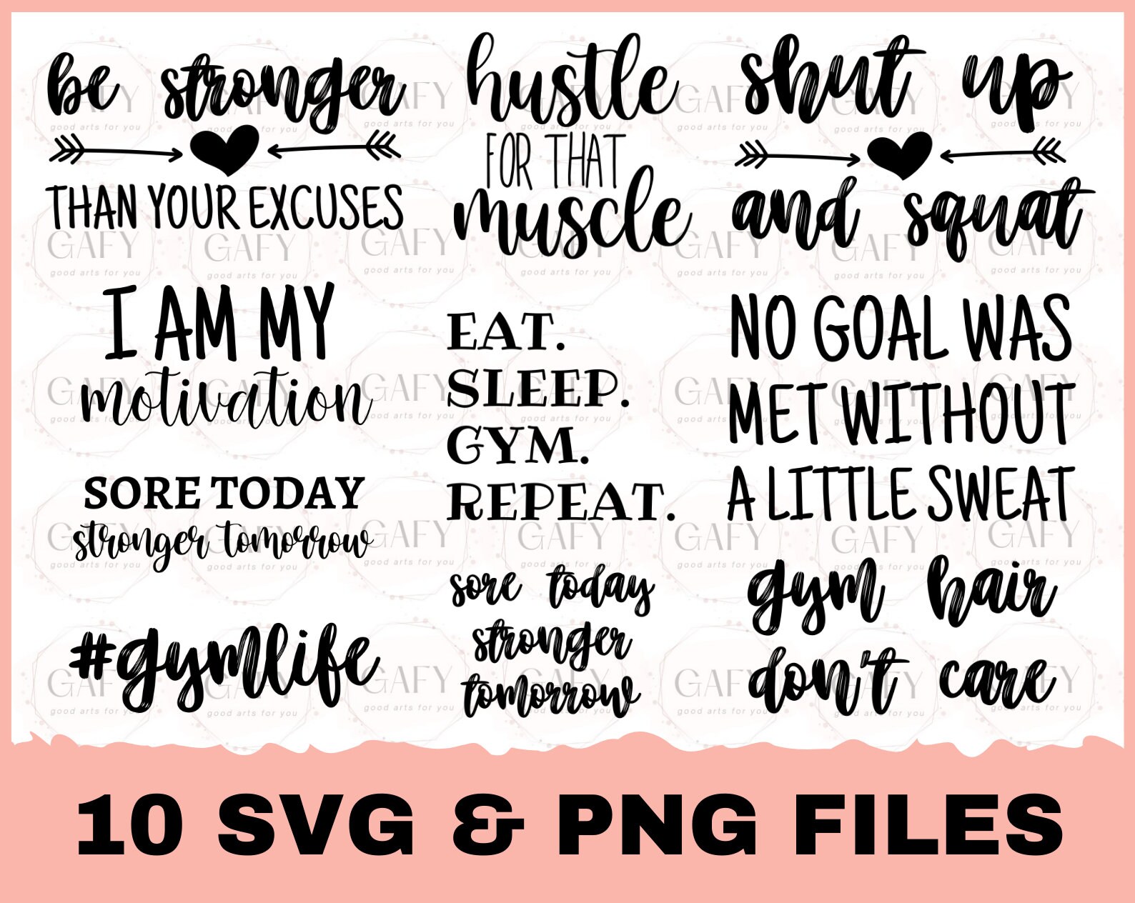 Fitness SVG Workout Svg Bundle Gym Svg Fitness Svg | Etsy