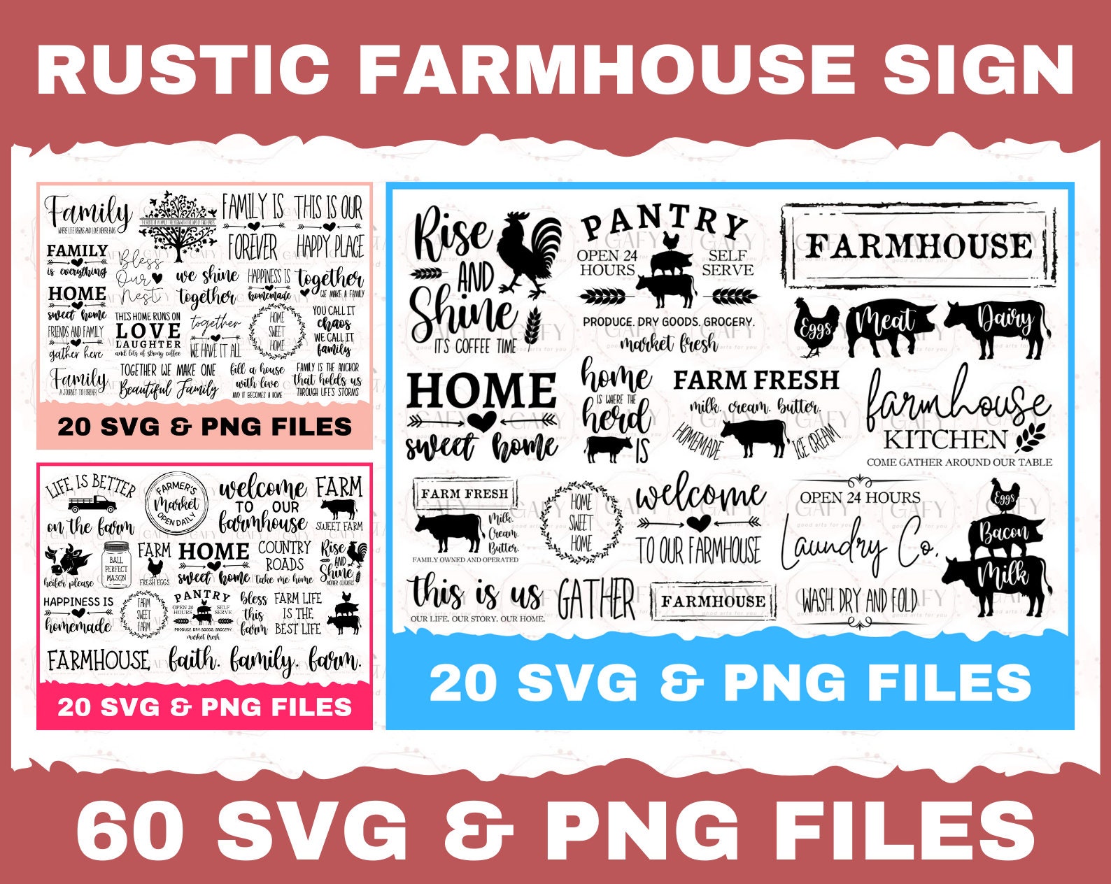 Farm Svg Bundle, Farmhouse Svg Bundle, Farm Life Svg, Farm Svg Designs ...