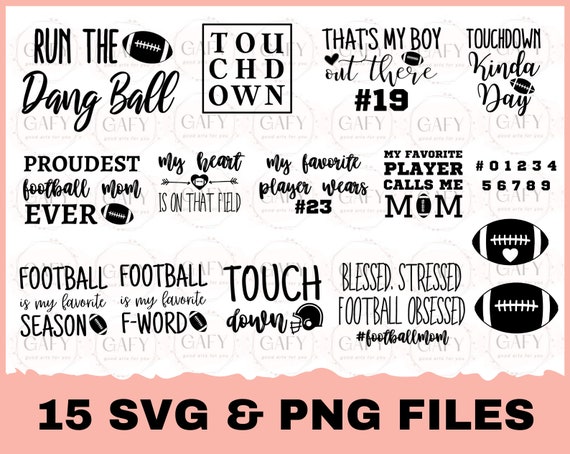 Football quotes svg bundle Football Mom svg Game Day | Etsy