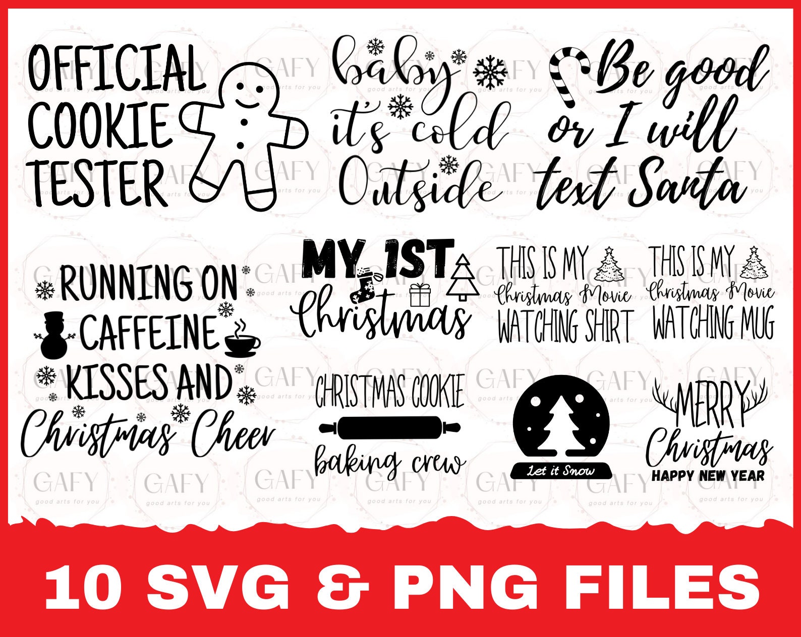 Christmas Sayings SVG Cut File Bundle, Instant Download, Christmas ...