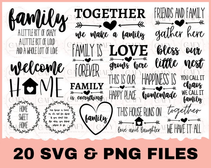 Family SVG Bundle Rustic Farmhouse Sign Farmhouse Quote - Etsy