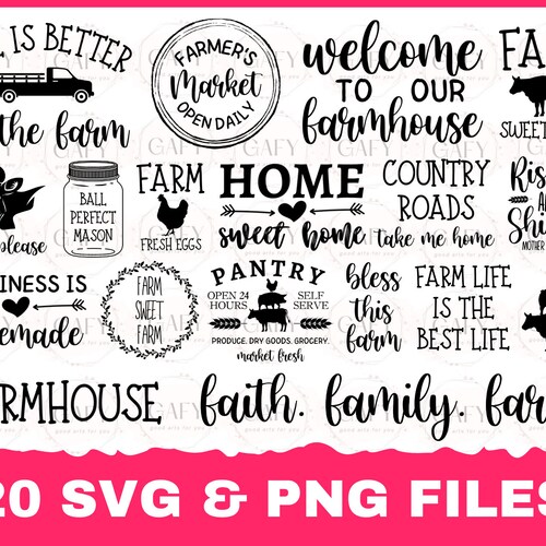 Farm Life SVG Bundle / Farmhouse SVG / Cut File / Cricut / - Etsy Canada