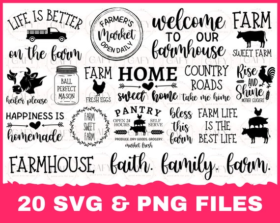 Farm Svg Bundle Farmhouse Svg Bundle Farm Life Svg Farm Svg - Etsy