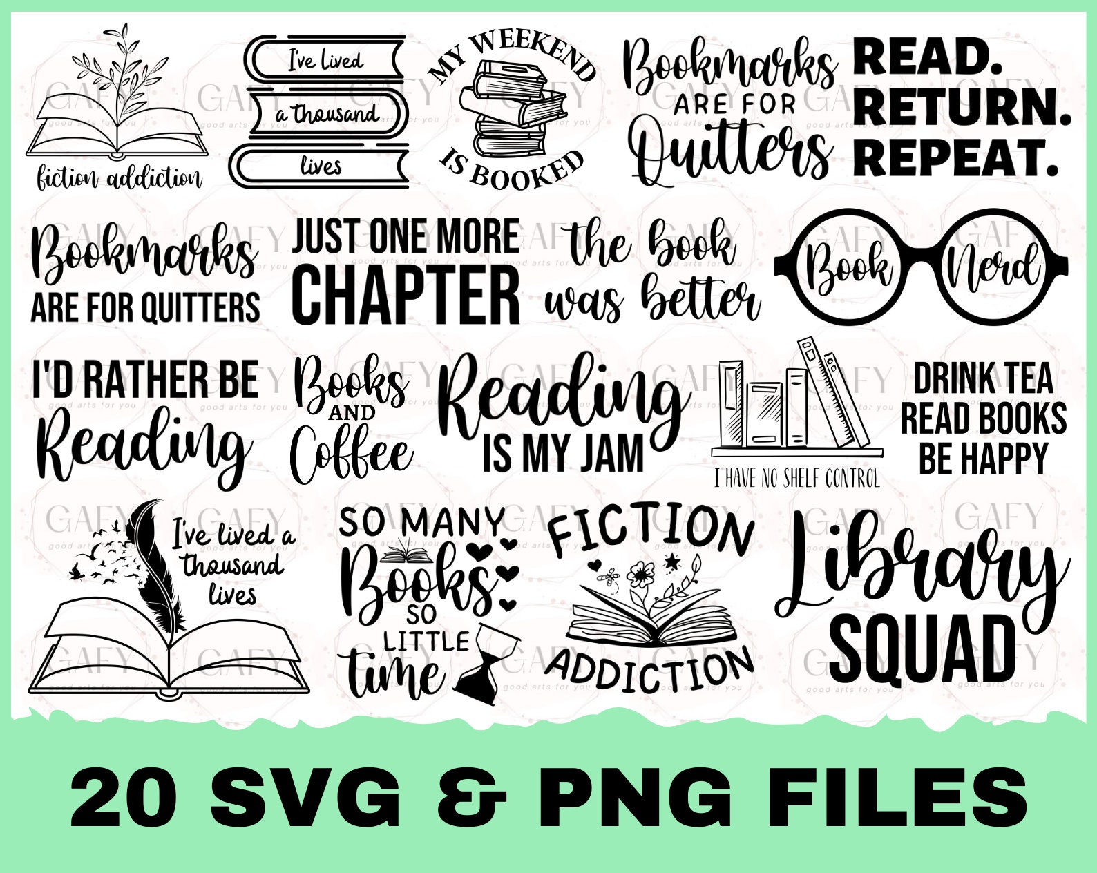 Book Lover SVG Bundle Book SVG Reading SVG Bundle Book - Etsy
