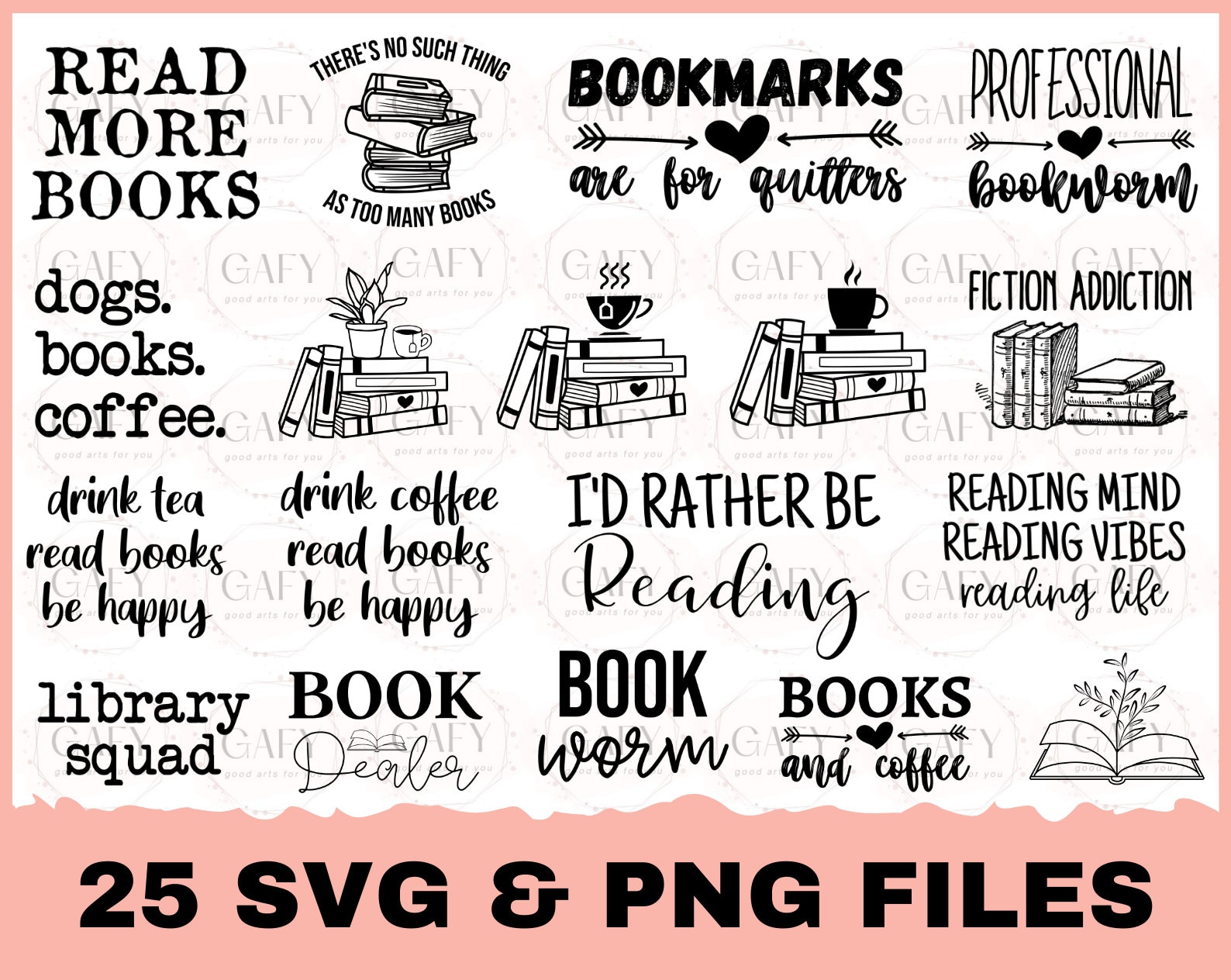 Reading SVG Bundle Reading Quotes SVG Bundle Book Lover SVG | Etsy