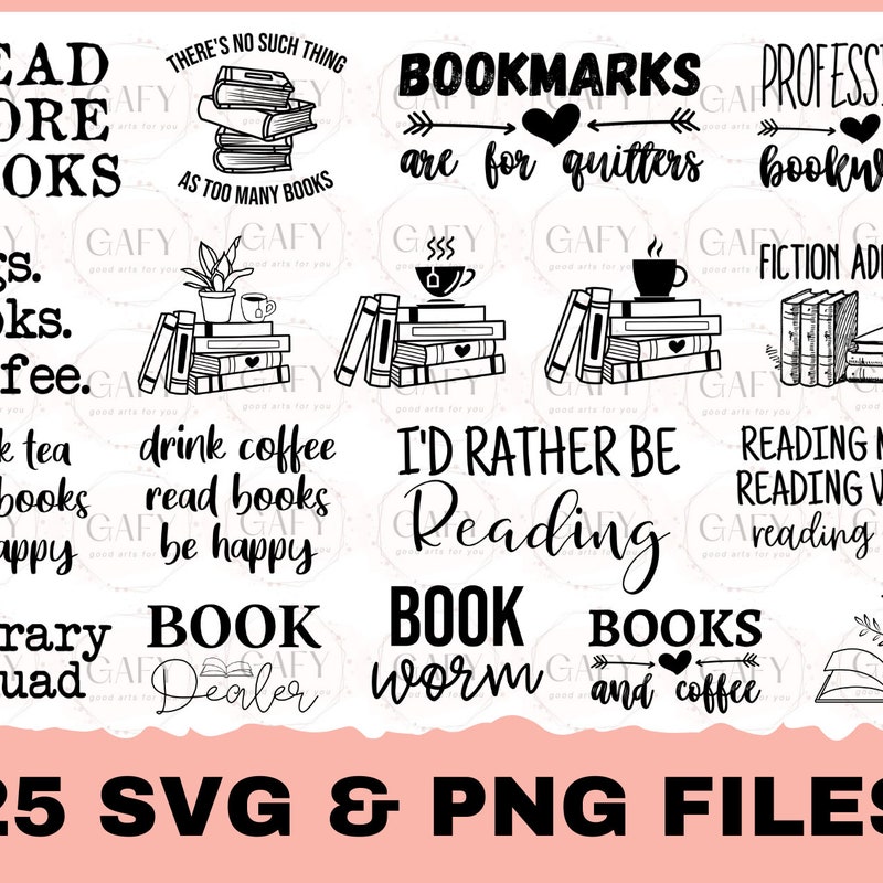 Reading Svg - Etsy