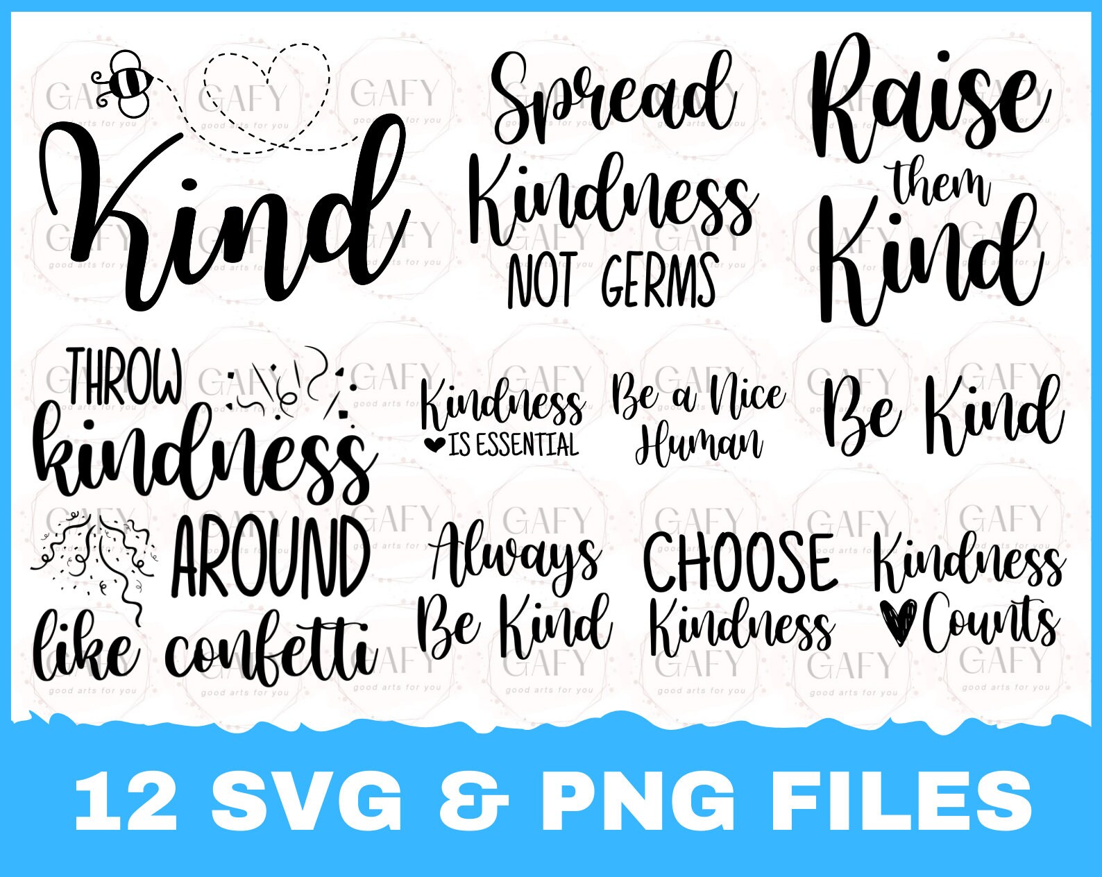 Kindness SVG Bundle Inspirational Svg Kind Cut File - Etsy
