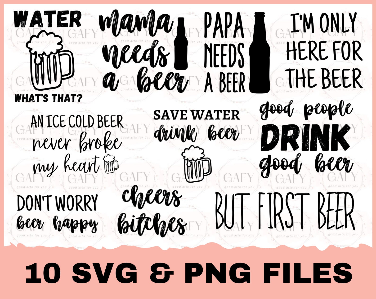 Beer Lover SVG Bundle Funny Drinking SVG Cut Files Drinking - Etsy