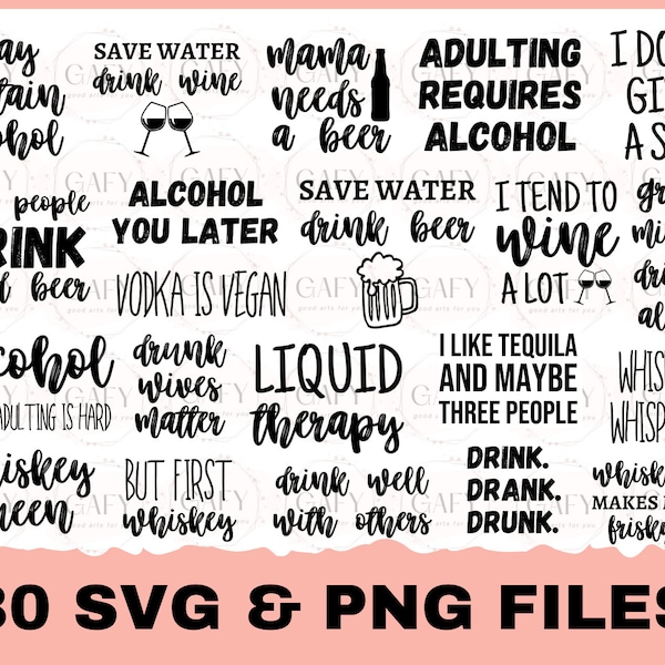 Alcohol Svg - Etsy