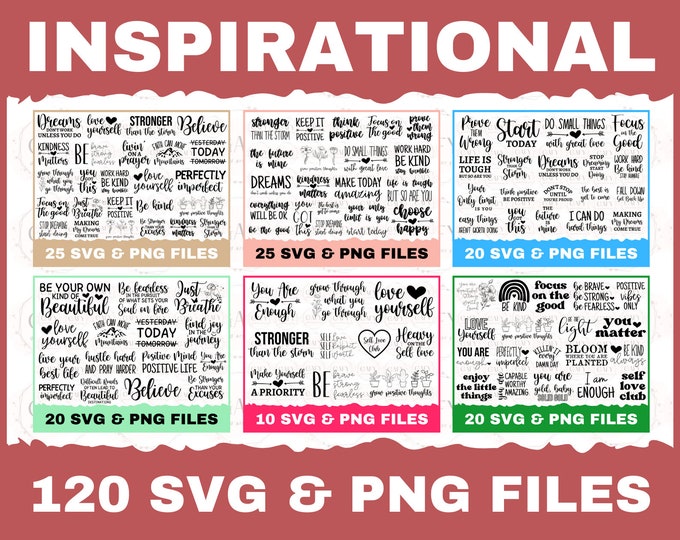 Inspirational Quotes Svg Bundle, Motivational Quotes Svg Bundle ...