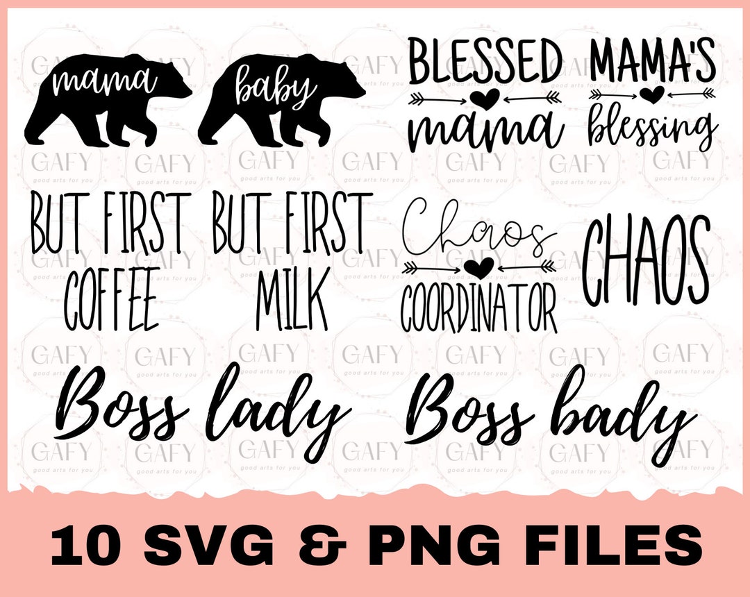 Mommy and Me Bundle Svg, Mom Svg Bundle, Svg, Png, Funny Mom Svg ...