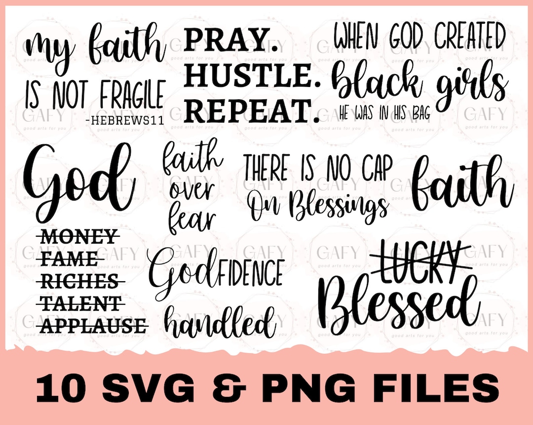 God Svg, Faith SVG Bundle, Inspirational Big Bundle SVG File for Cricut ...