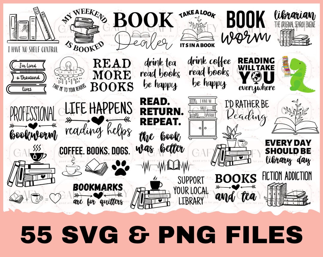 Reading SVG Bundle, Book Svg, Books SVG Bundle, Book Lover Svg Cut ...