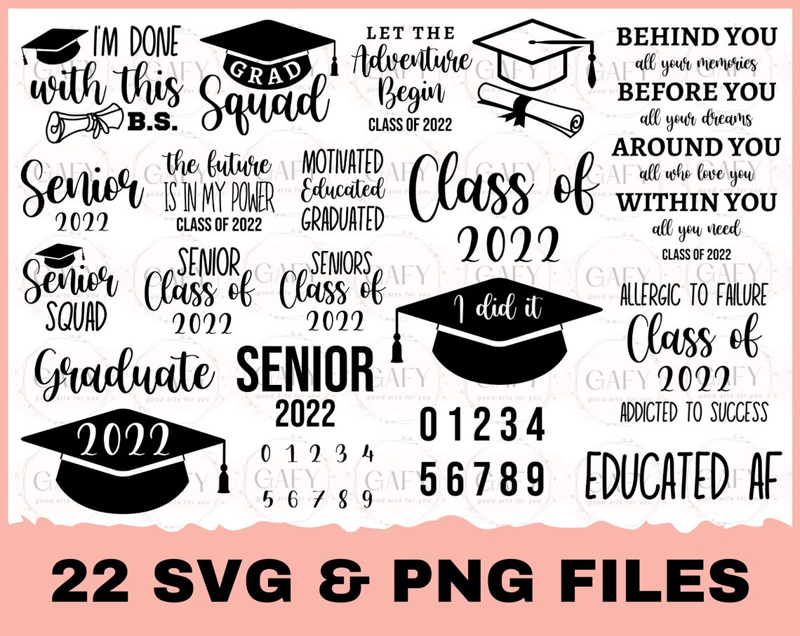 Class of 2022 Svg Bundle Hand Lettered Senior 2022 Svg - Etsy