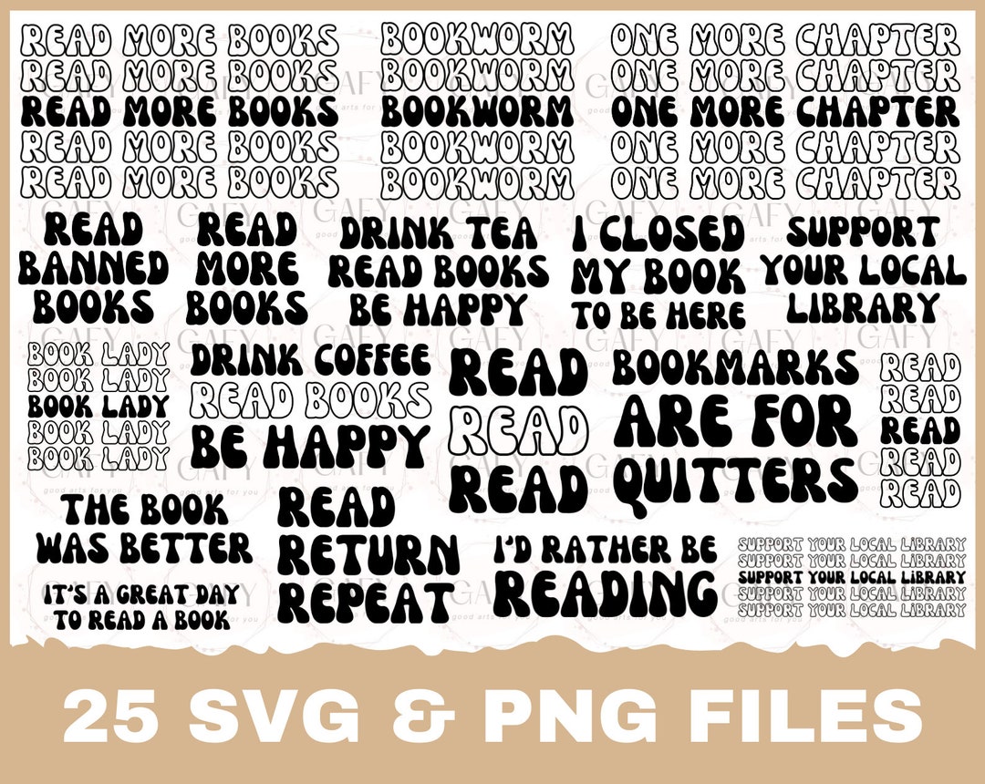 Retro Style Reading SVG Bundle, Book Svg, Books SVG Bundle, Book Lover ...