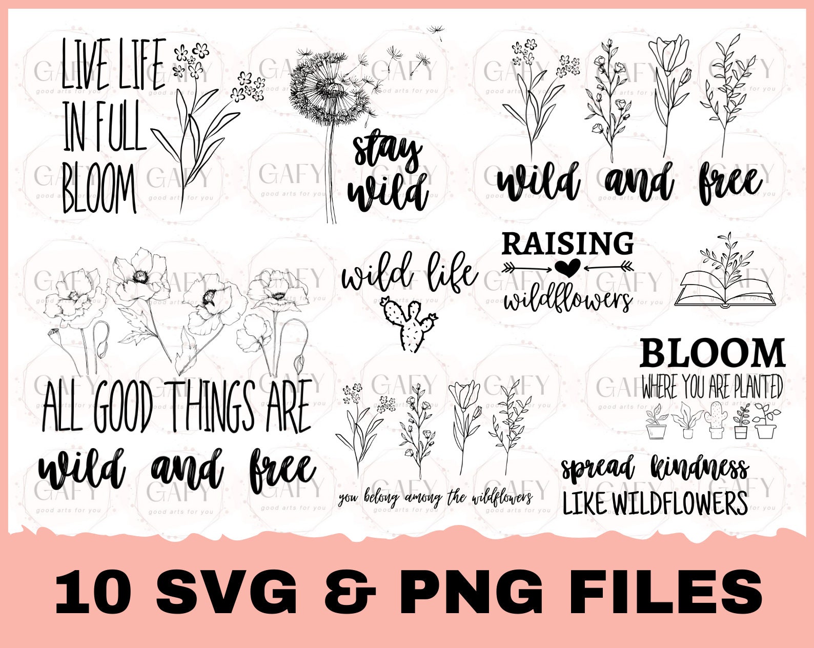 Plant Lover Svg Plant Sayings Bouquet Svg Bundle Floral Svg - Etsy