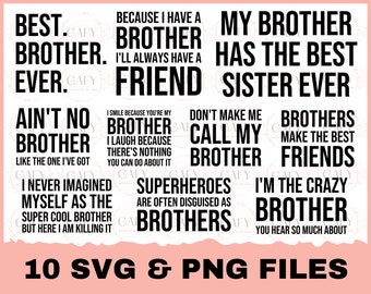 Crazy Brother Brother SVG and Cut Files for Crafters - Etsy