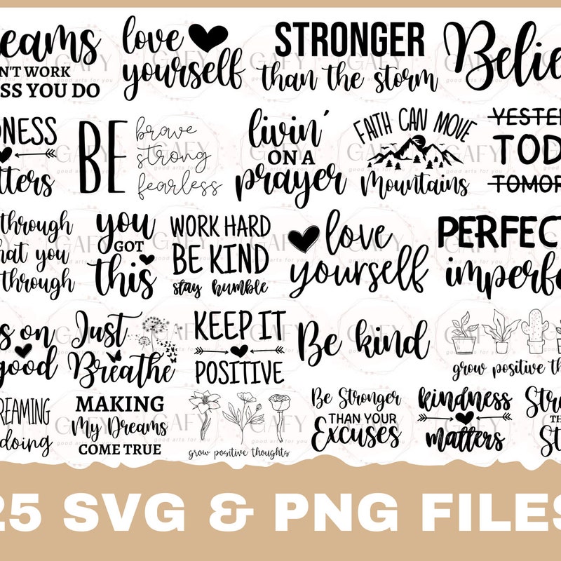 Positive Quotes Svg - Etsy