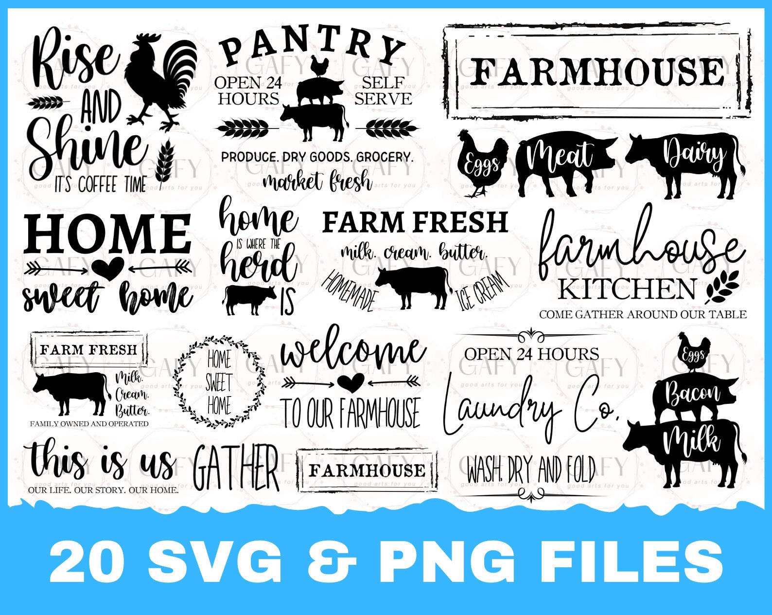 Farm Svg Bundle, Farmhouse Svg Bundle, Farm Life Svg, Farm Svg Designs ...