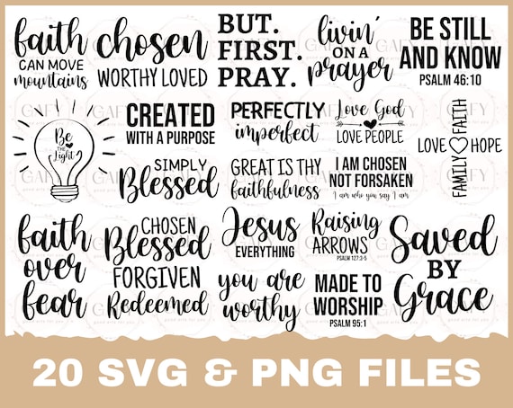 Christian Bundle Svg Bible Verse Svg Bible Quote Svg | Etsy