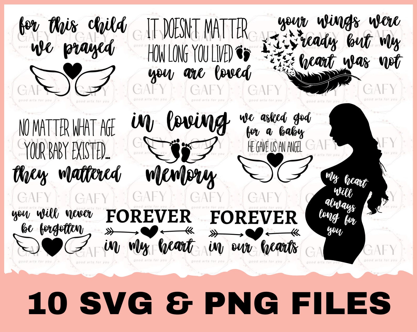 Angel Wings Svg Svg Files for Cricut Infant Loss Svg in - Etsy