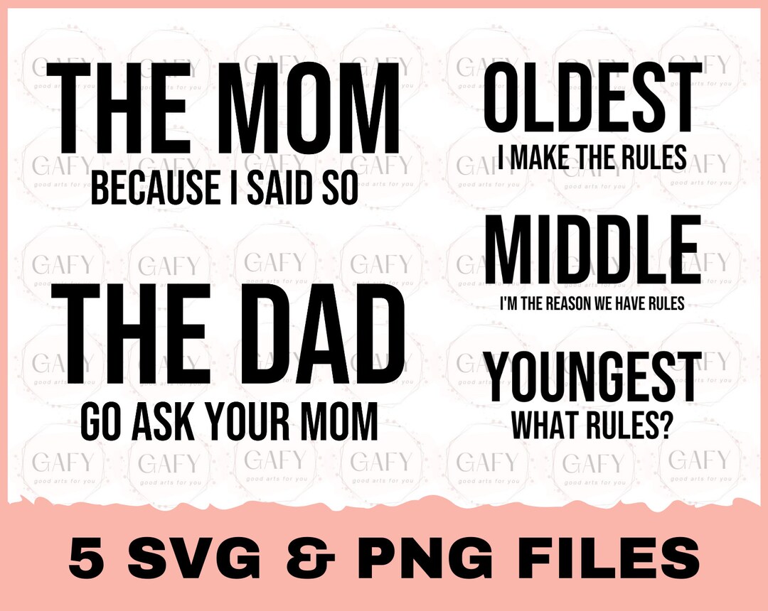 Sibling Rules Svg Sibling Rivalry SVG Family Rules SVG Printable Diy ...