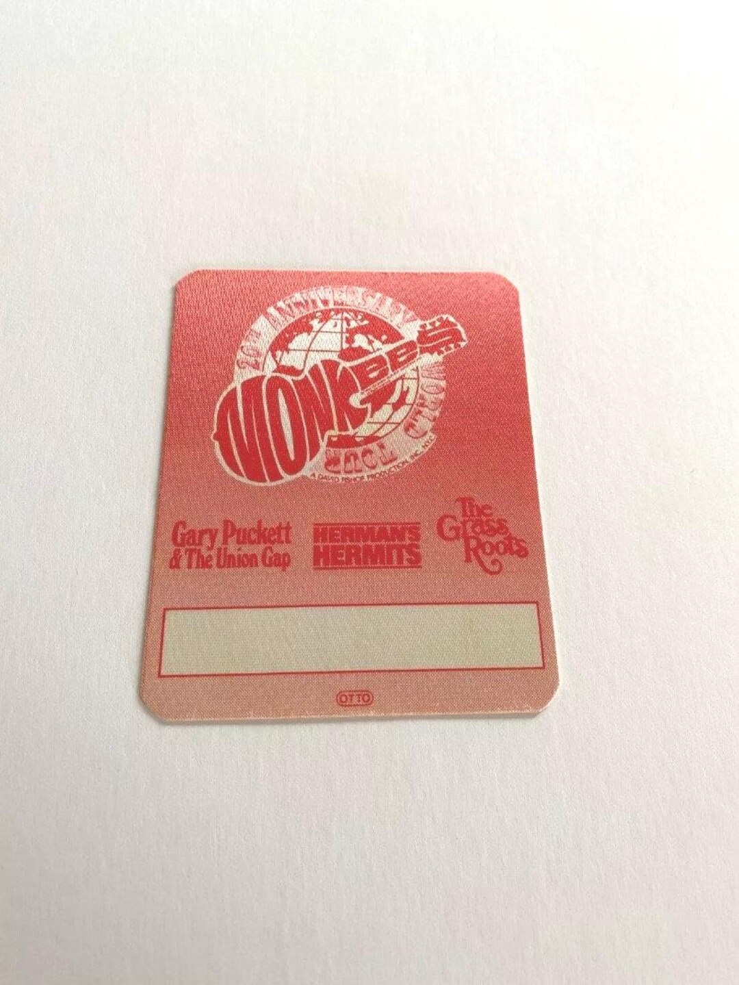 The Monkees 20th Anniversary World Tour Red Cloth Pass 1986 - Etsy